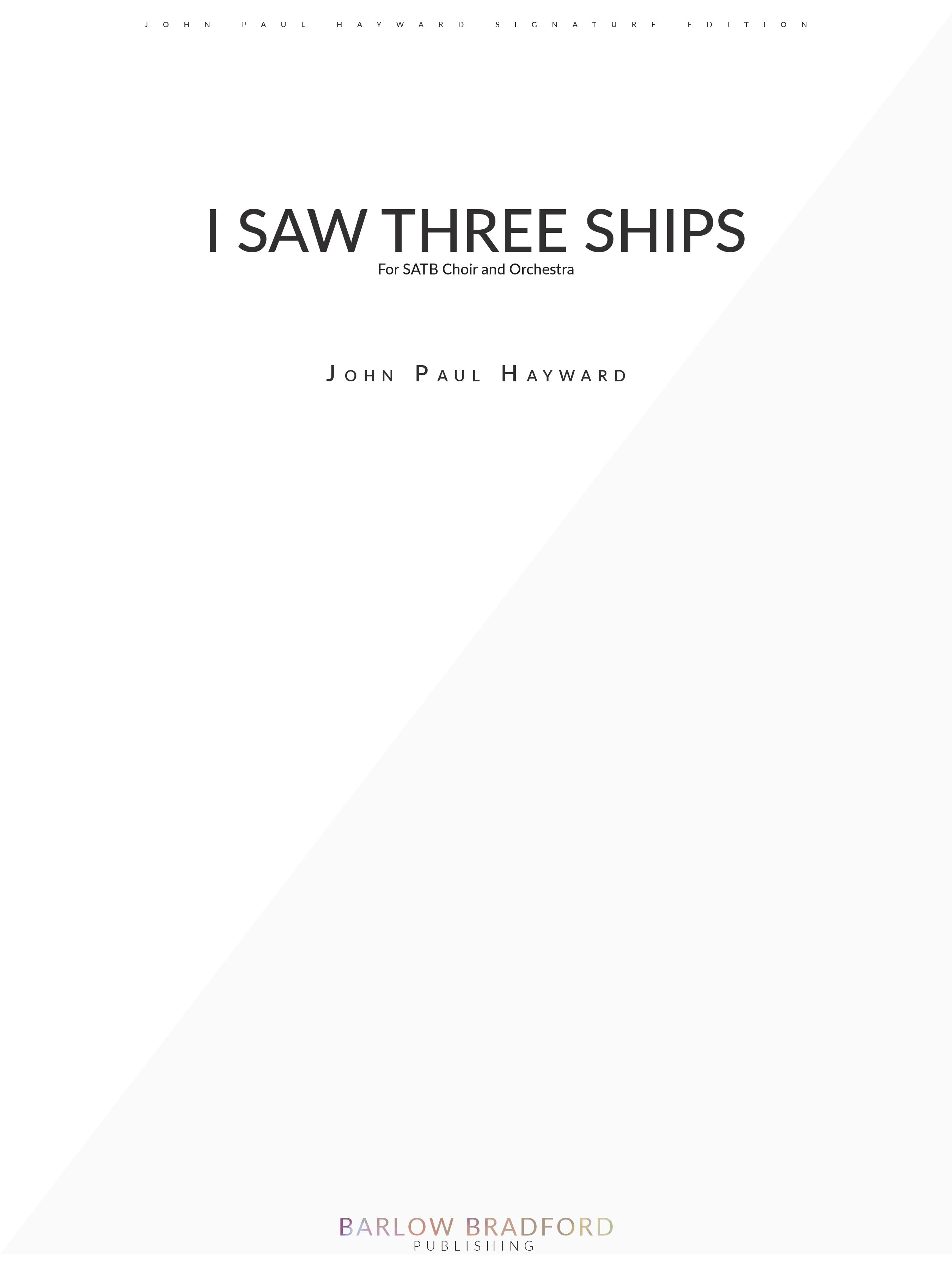 I Saw Three Ships – Barlow Bradford Publishing
