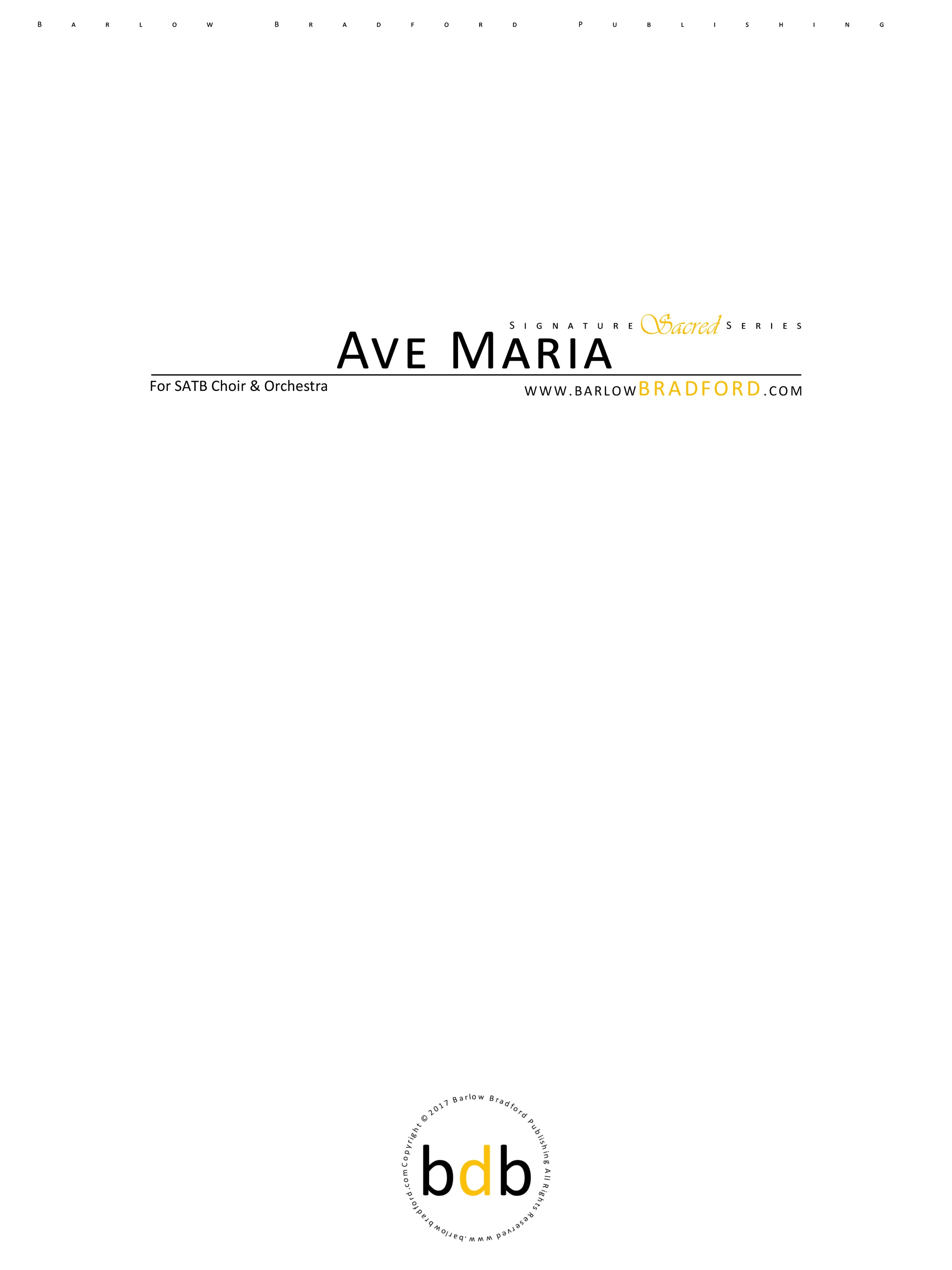 Ave Maria – Barlow Bradford Publishing