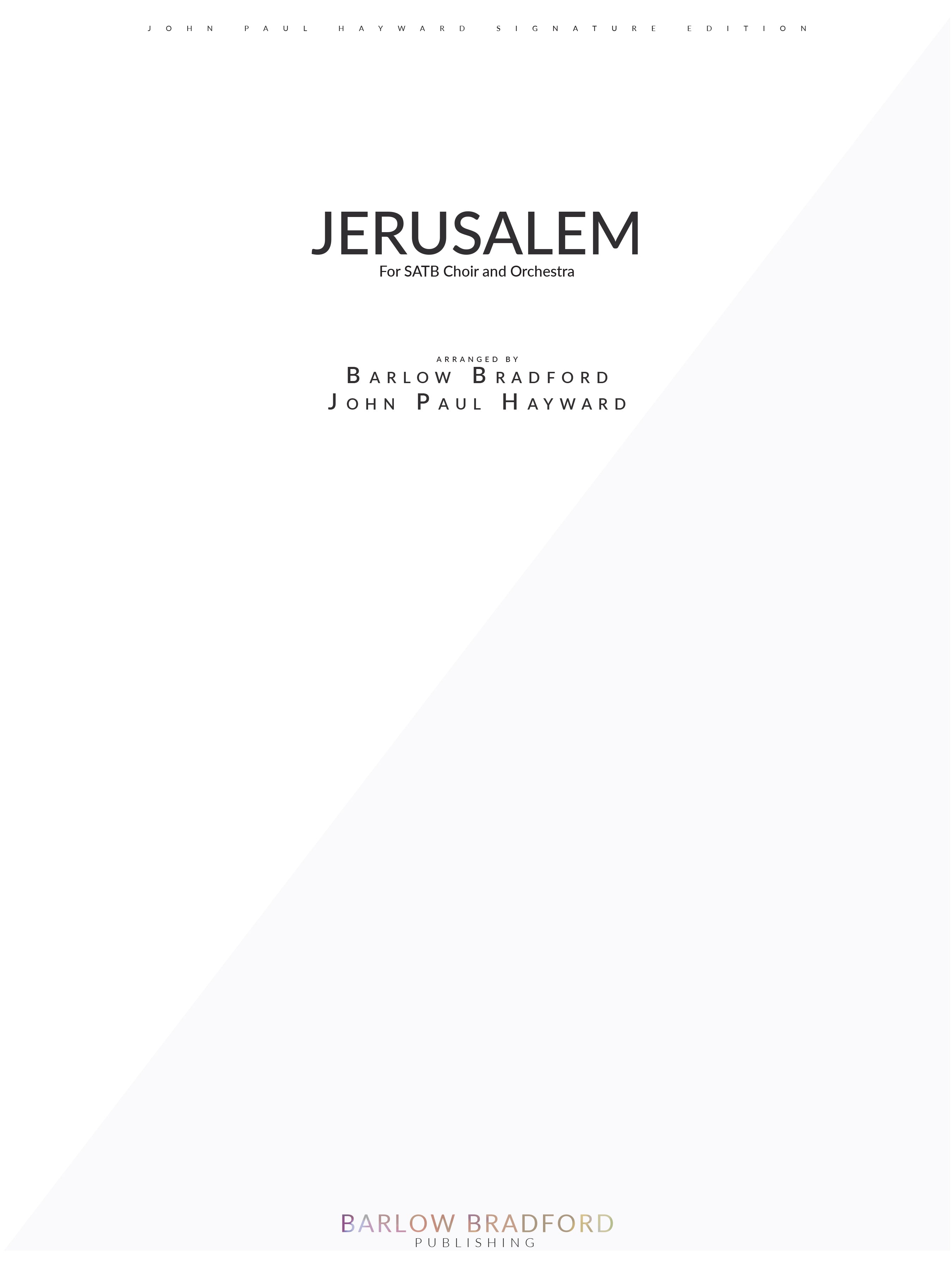 Jerusalem – Barlow Bradford Publishing