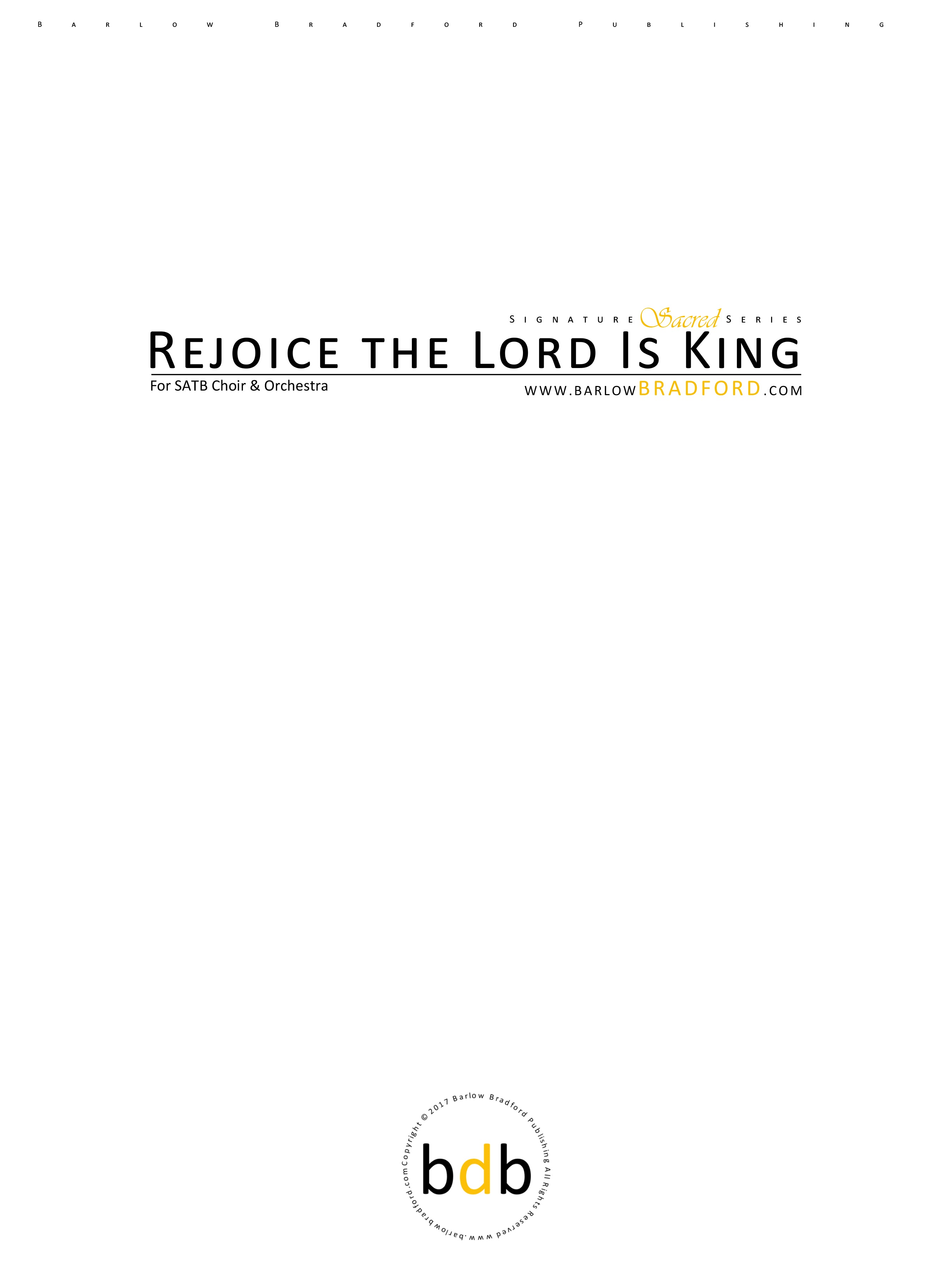 Rejoice the Lord Is King – Barlow Bradford Publishing
