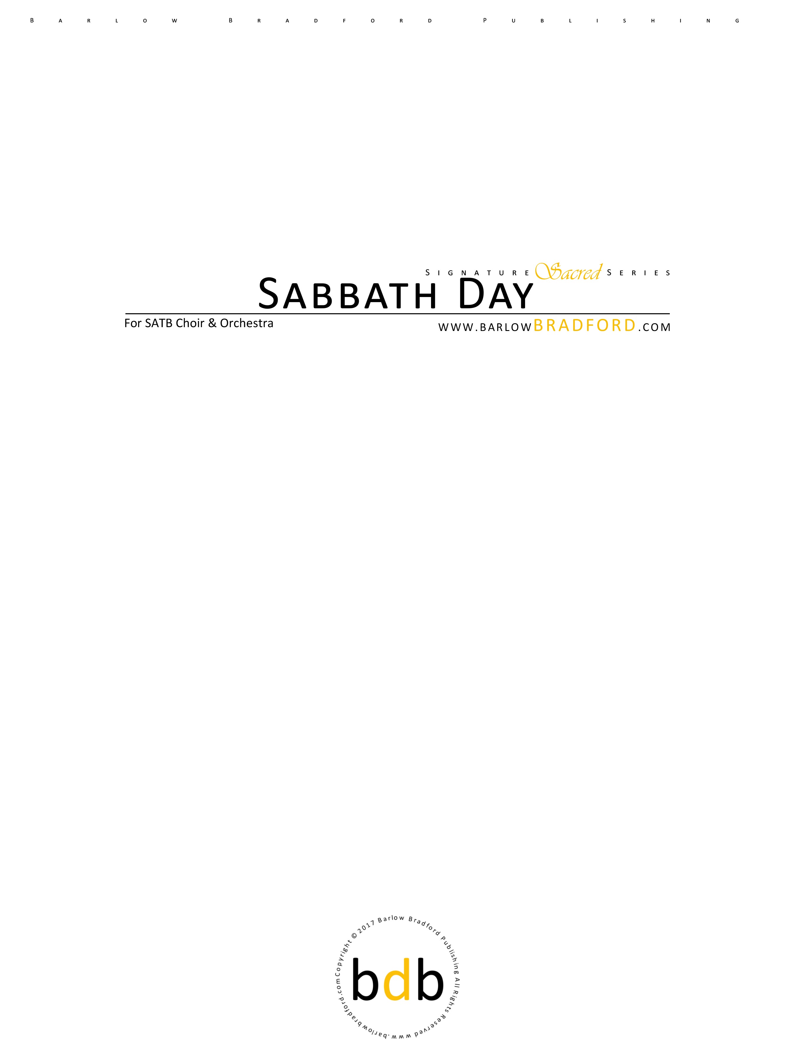Sabbath Day – Barlow Bradford Publishing