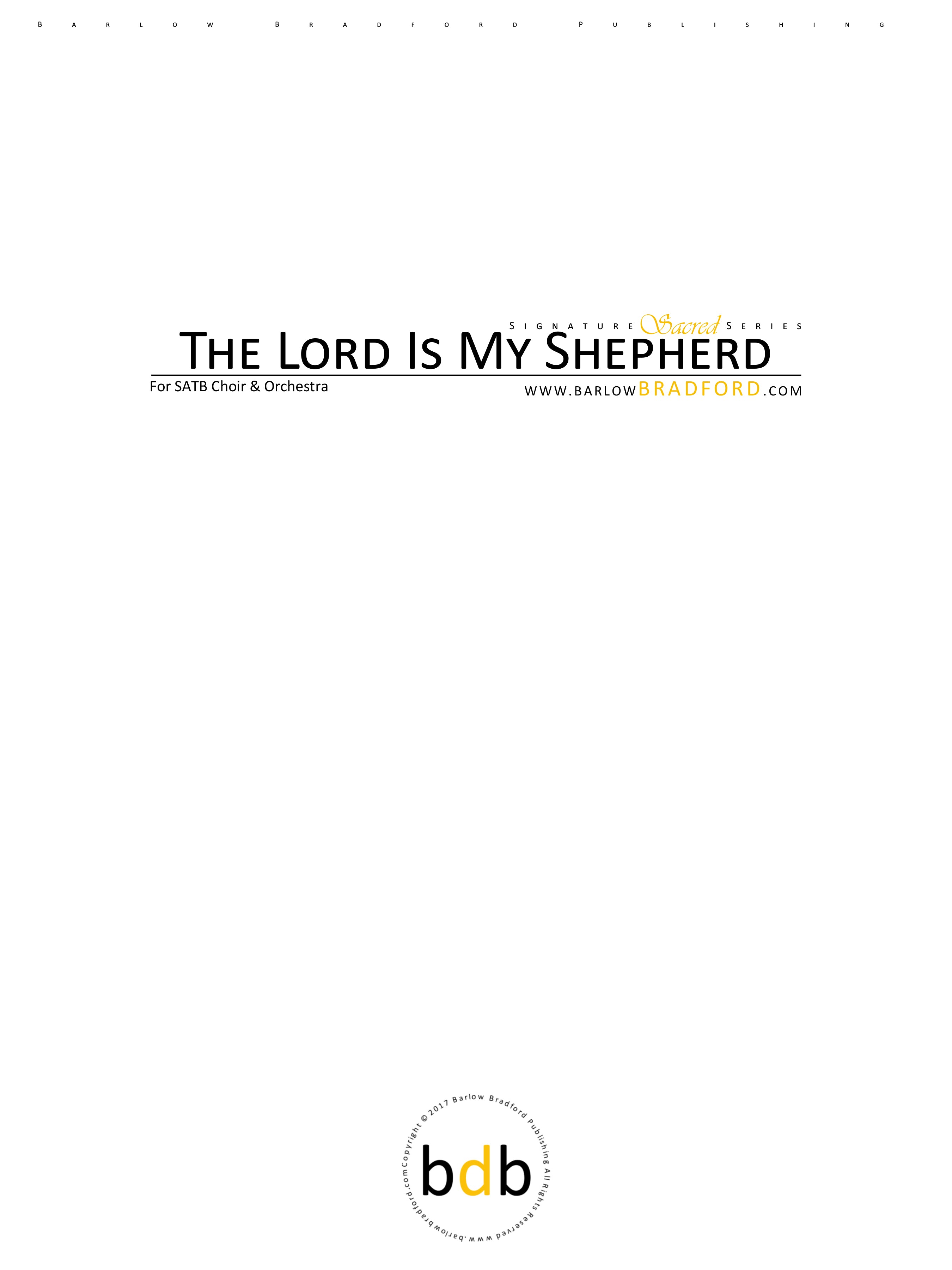 The Lord Is My Shepherd – Barlow Bradford Publishing